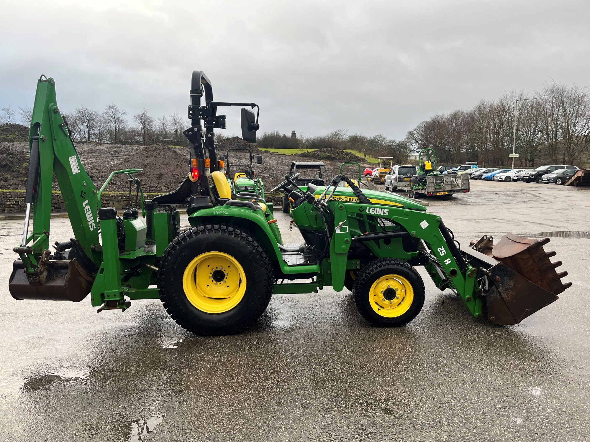 Balmers GM Ltd, John Deere 3038E c/w Front & Backhoe Loader